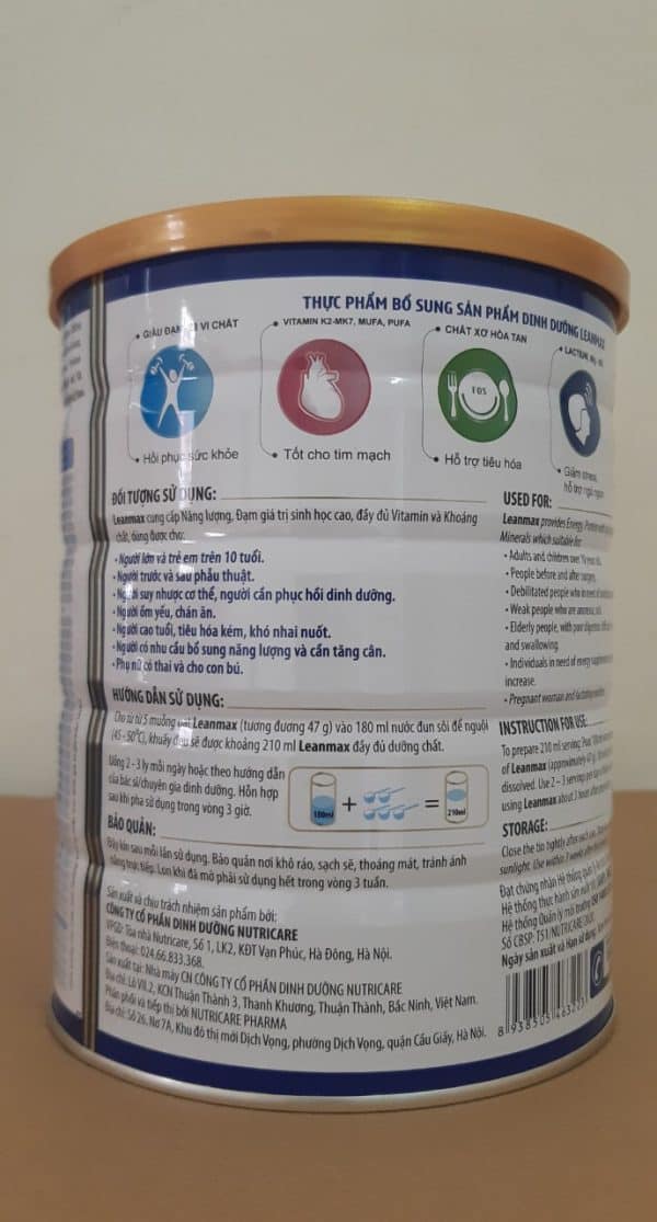 Sữa Lean Max Adult 900g - Sữa Đại Việt